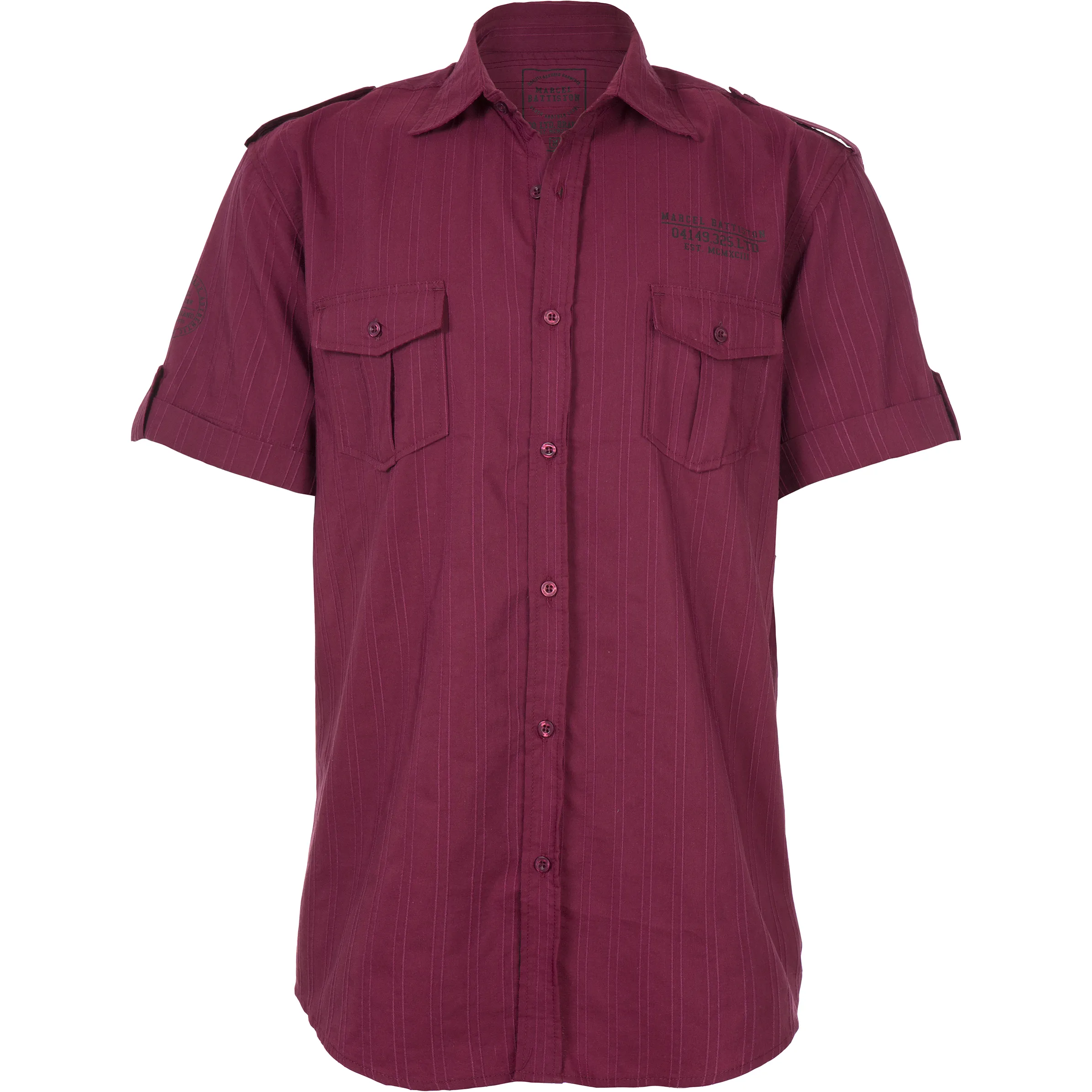 Herren Freizeithemd mit Struktur | 43/44 XL | 803946-berry-23